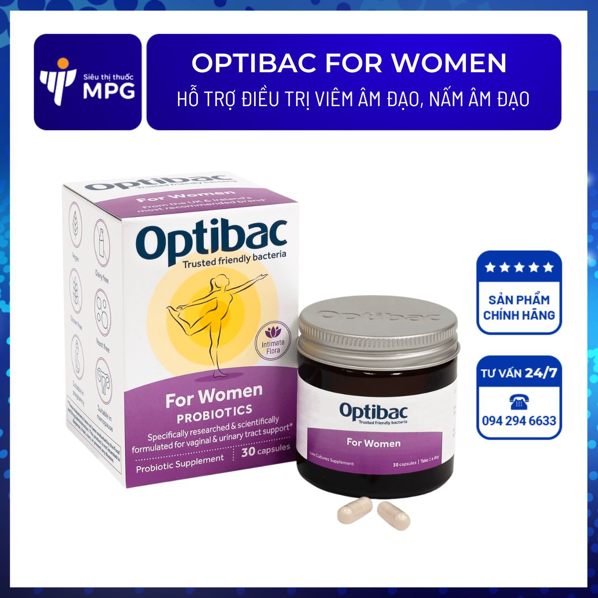 Optibac For Women - Hỗ trợ điều trị viêm âm đạo, nấm âm đạo - Siêu thị ...