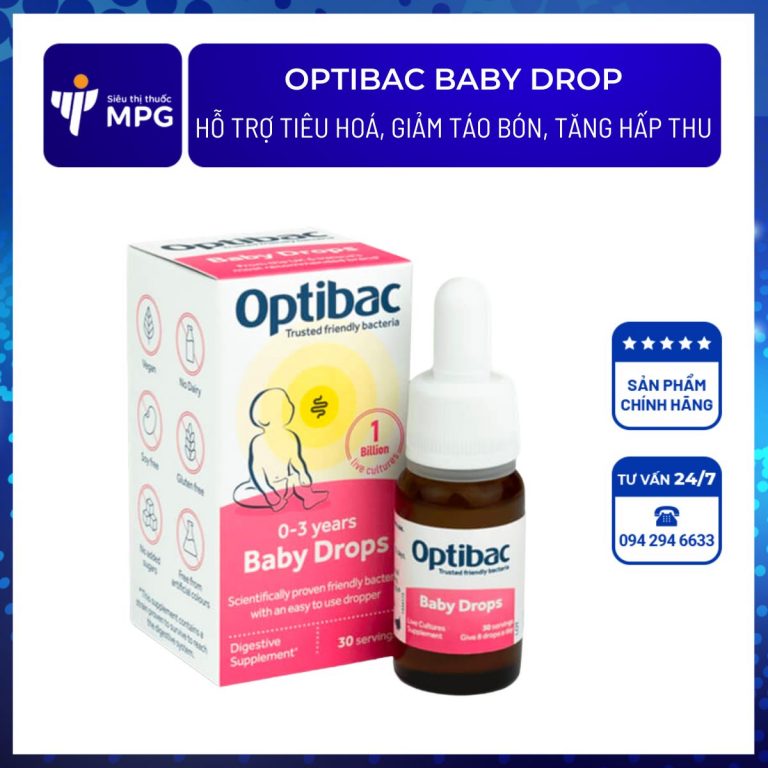 Optibac Baby Drops – Men vi sinh dạng giọt cho bé tiêu hóa kém - Siêu ...